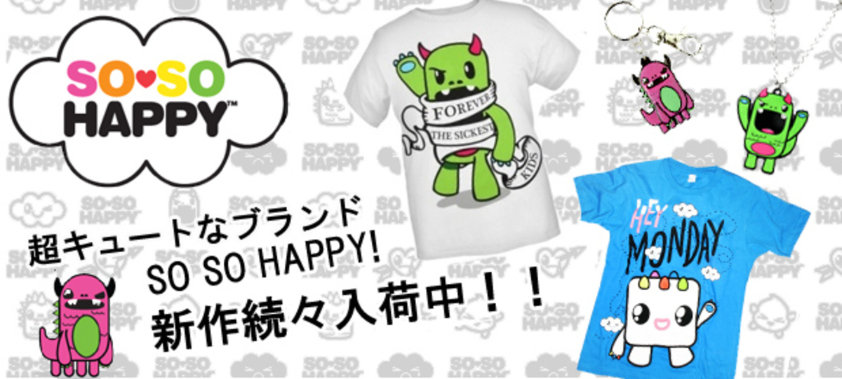 【CLOTHING】【新入荷&特集】SO SO HAPPYってどんなブランド!?SO SO HAPPY特集♪Vol.2 | 激ロック ニュース
