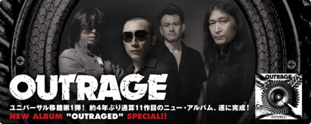 OUTRAGE最新インタビュー掲載のニュー・アルバム特設ページを公開！ユニバーサル移籍第1弾となる4年ぶり11枚目の新作『OUTRAGED』を ...