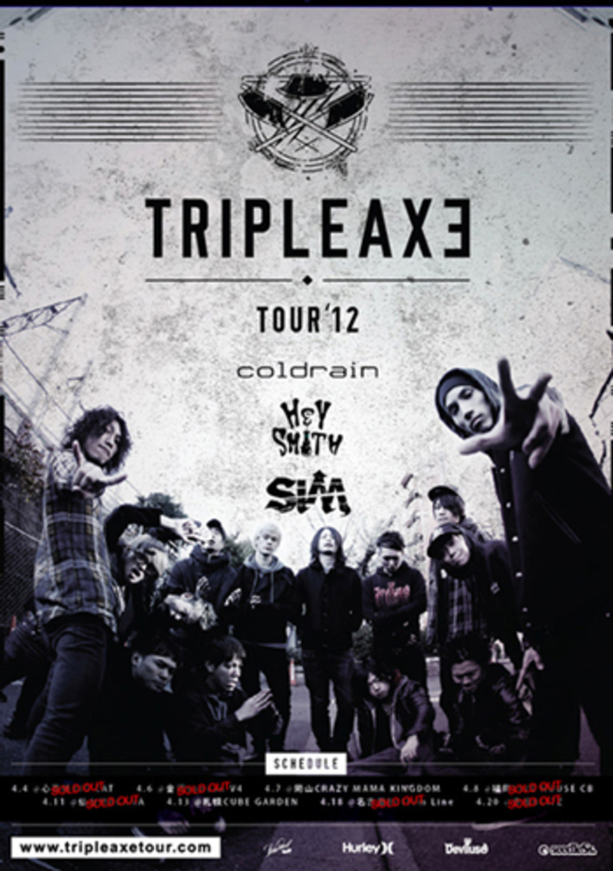 全公演ソールド・アウト、明日よりスタートTRIPLE AXE TOUR 2012！激ロックTwitterにてプレゼント企画本日締切！ | 激 ...