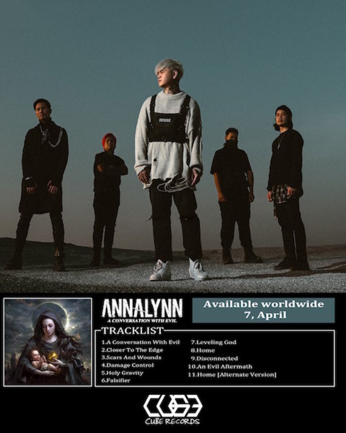 Masato（coldrain）フィーチャリング参加！タイ産メタルコア・バンド ANNALYNN、本日4/7配信リリースのニュー・アルバムより ...