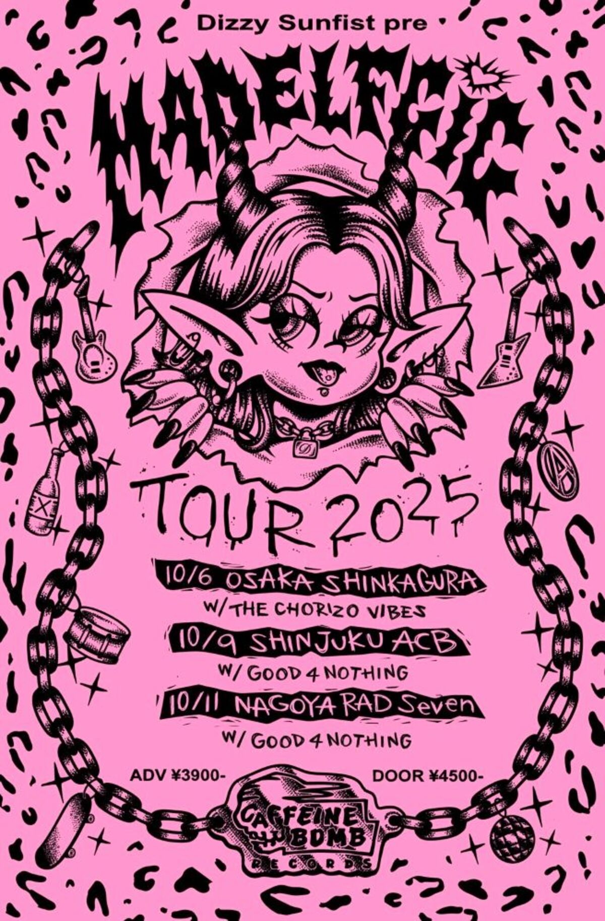 Dizzy Sunfist、東名阪巡る["MAD ELF GIG"TOUR 2025]ゲストにGOOD4NOTHING、THE CHORIZO ...