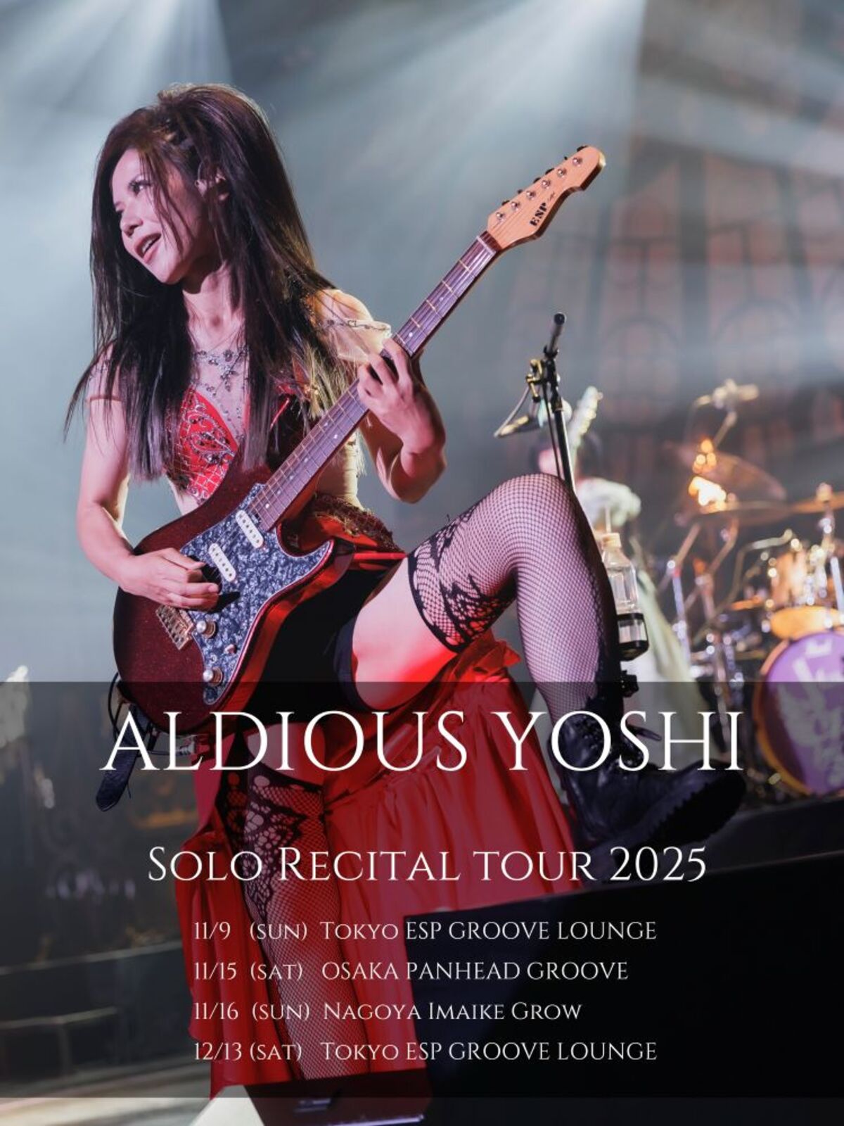 Aldiousのギタリスト Yoshi、"Solo Recital Tour 2025"を11-12月開催！各会場ゲスト・プレイヤー登場 ...