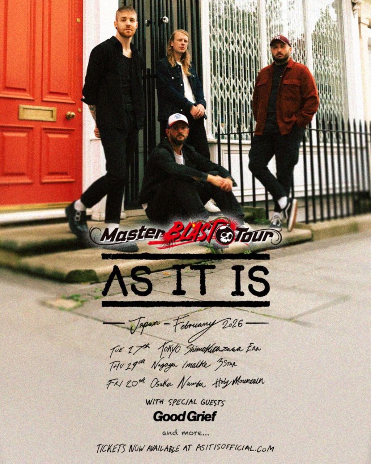 AS IT IS、6年ぶり来日公演決定！"Master BLAST Tour"来年2月東名阪にて開催！ツアー・サポートとしてGood Grief出演！ | 激ロック ニュース
